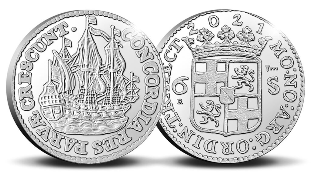 2021 Netherlands Ship Shilling 1 oz Silver Proof Coin
