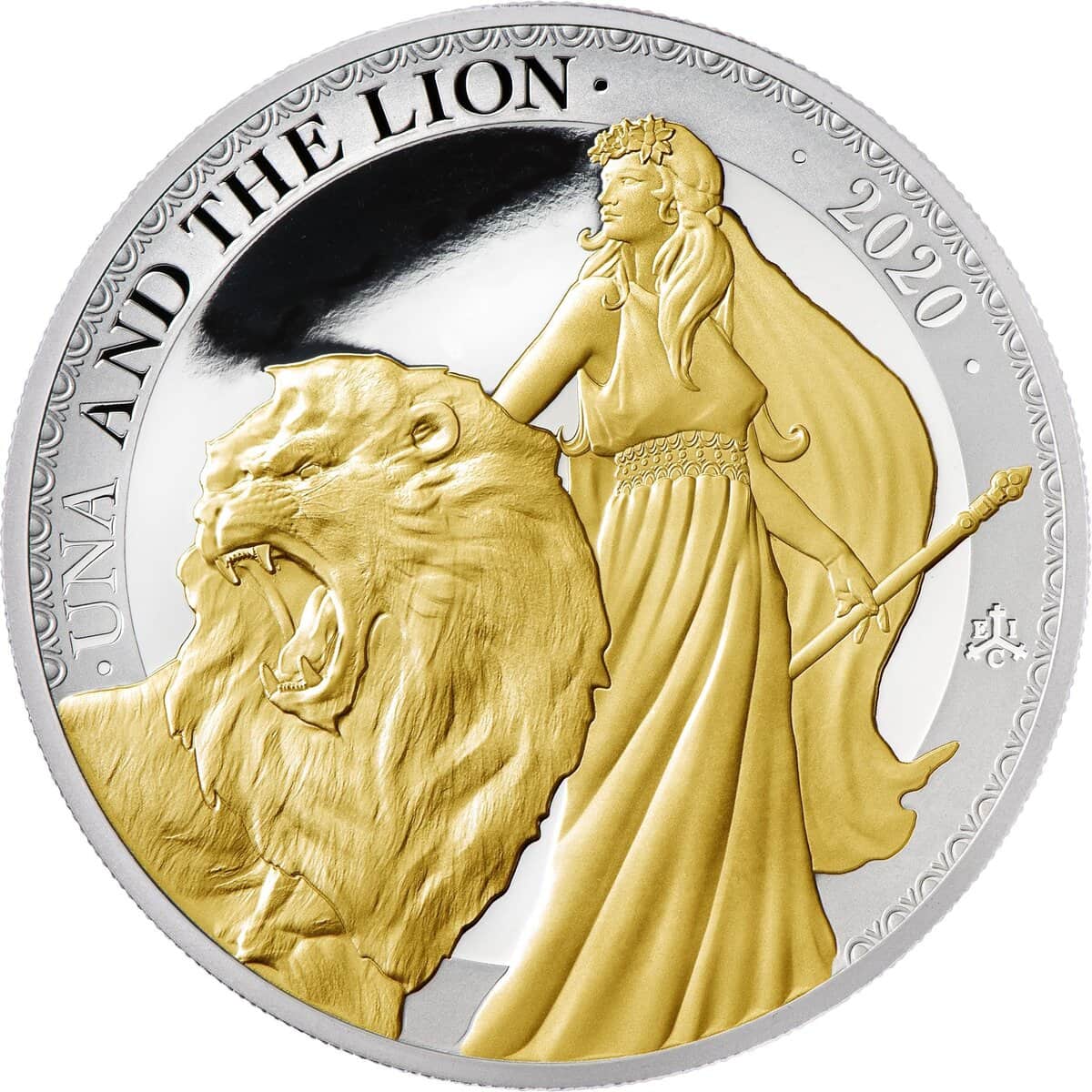 2020 St. Helena Una & The Lion Gold Gilt Proof 1 oz Silver Coin NGC PF ...