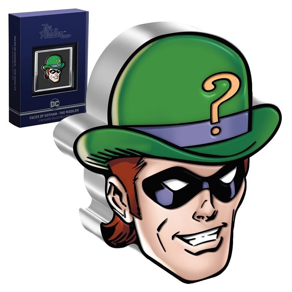 2022 Niue Faces of Gotham The Riddler 1oz Silver Coin