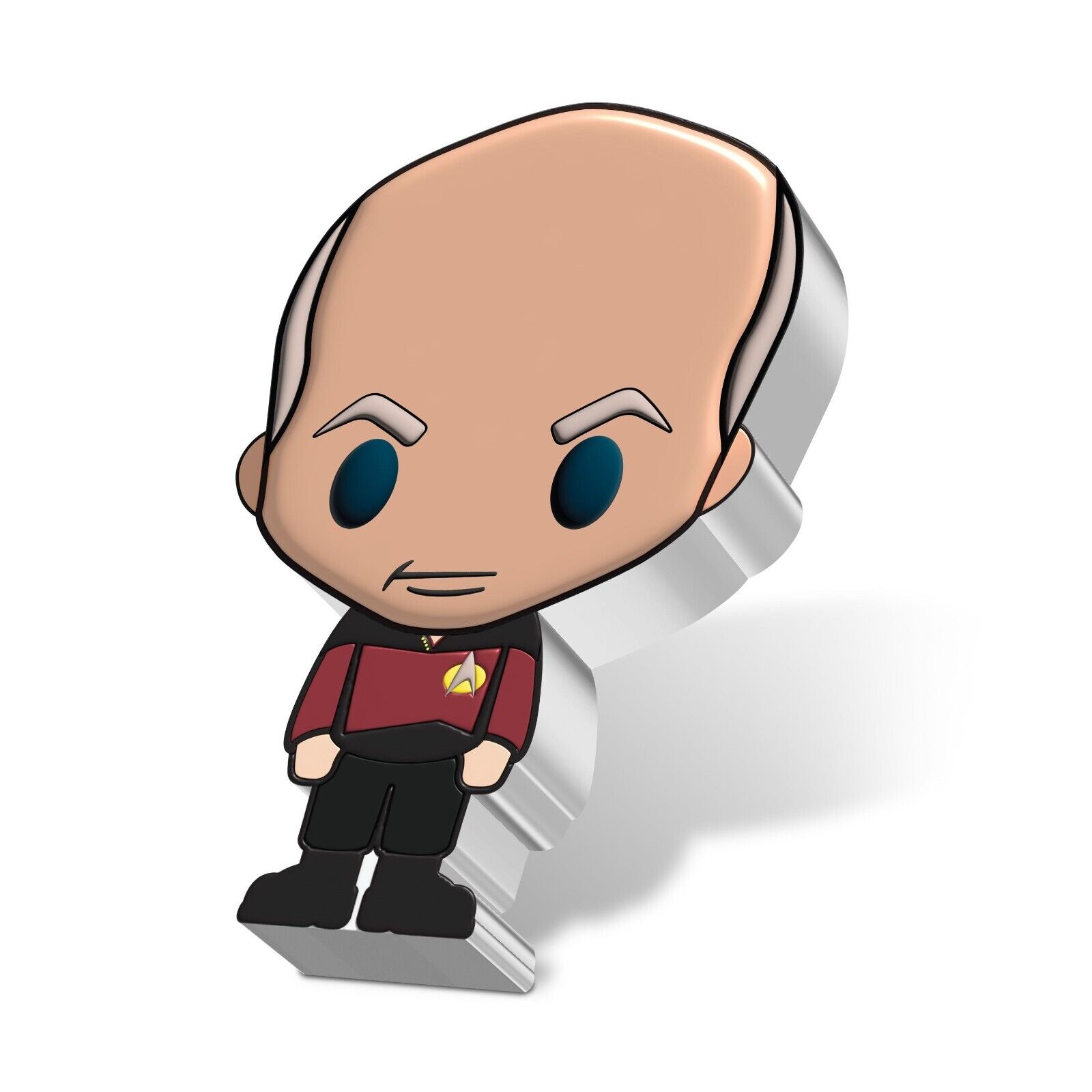 2022 Niue Star Trek Jean-Luc Picard 1oz Silver Chibi Coin