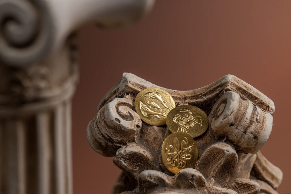 2022 Cook Islands Ancient Greece Crab Akragas .5g Gold Coin