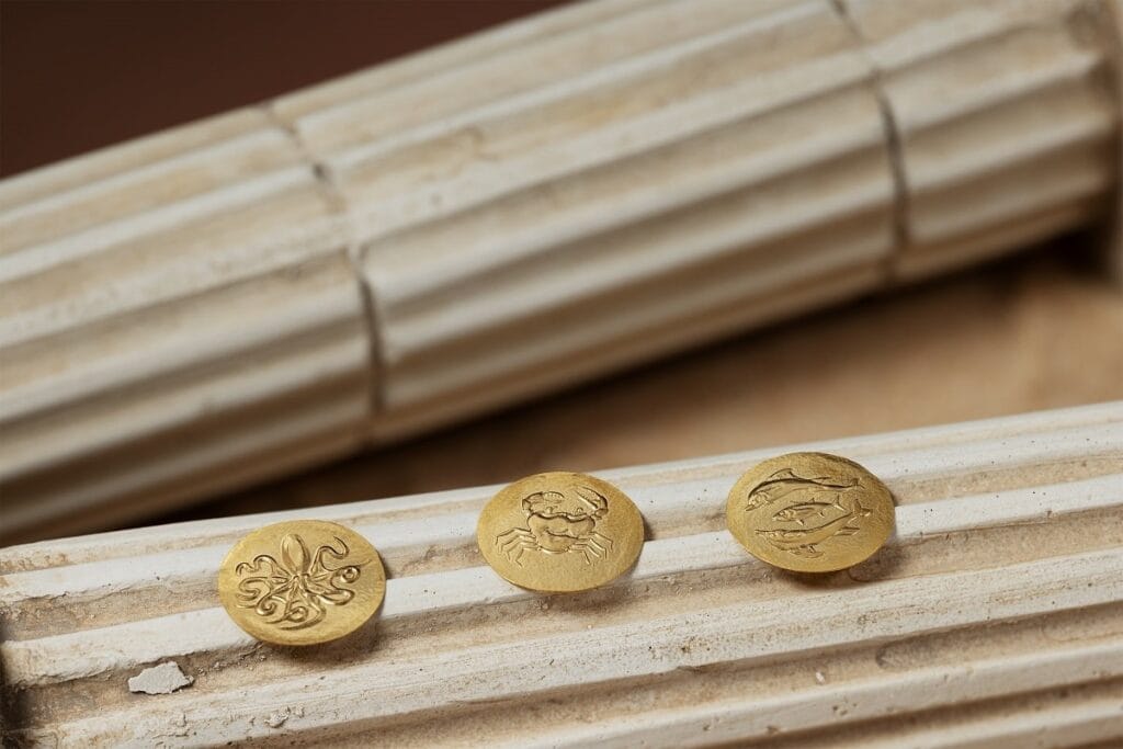 2022 Cook Islands Ancient Greece Dolphins and Tuna Cyzicus .5g Gold Coin