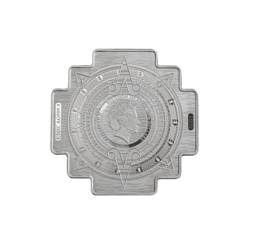 2022 Solomon Islands Incan House of the Sun Maze 1.5oz Silver Coin