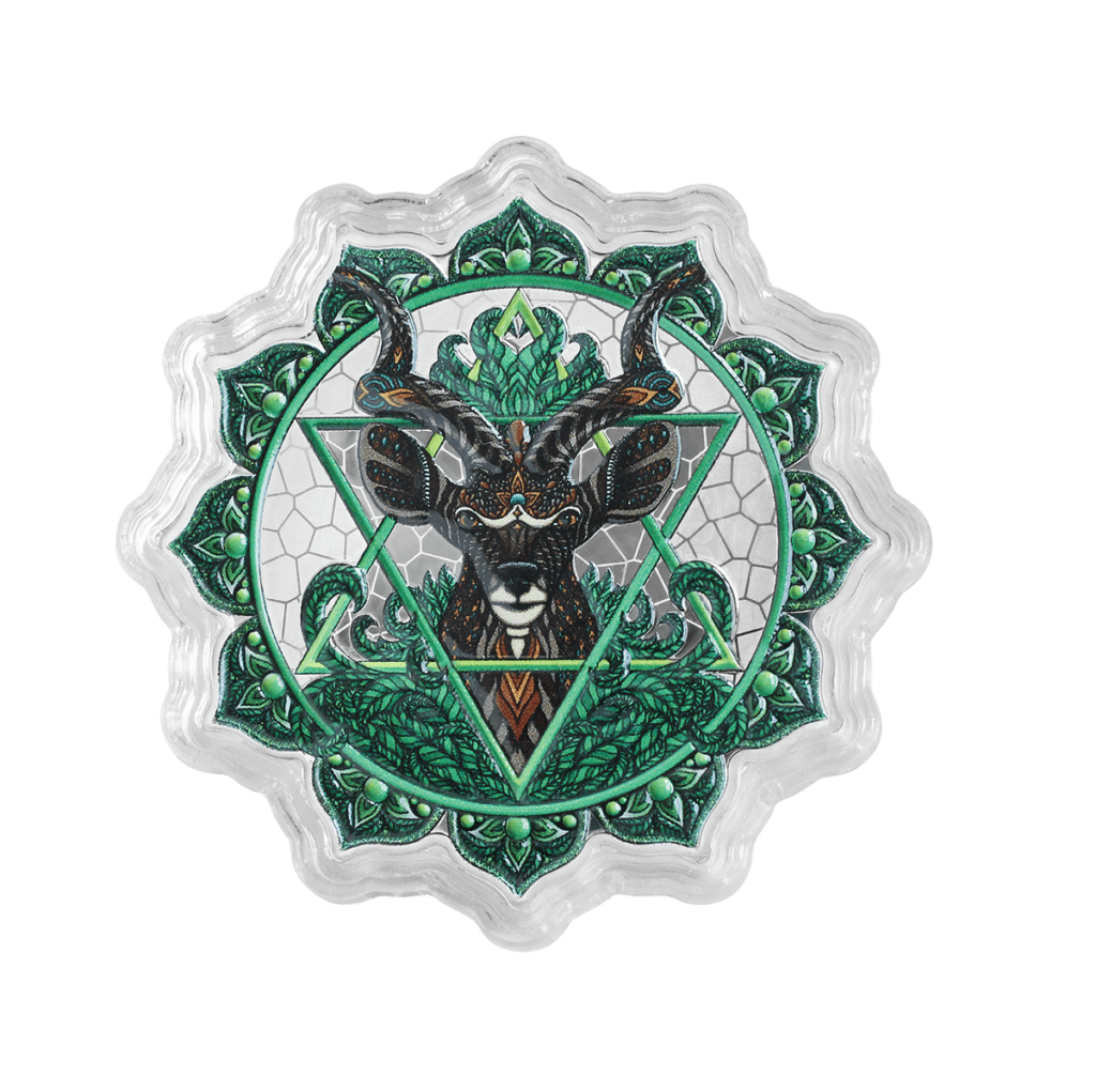 2022 Solomon Islands Antelope of the 4th Chakra 2oz Silver Colorized Coin