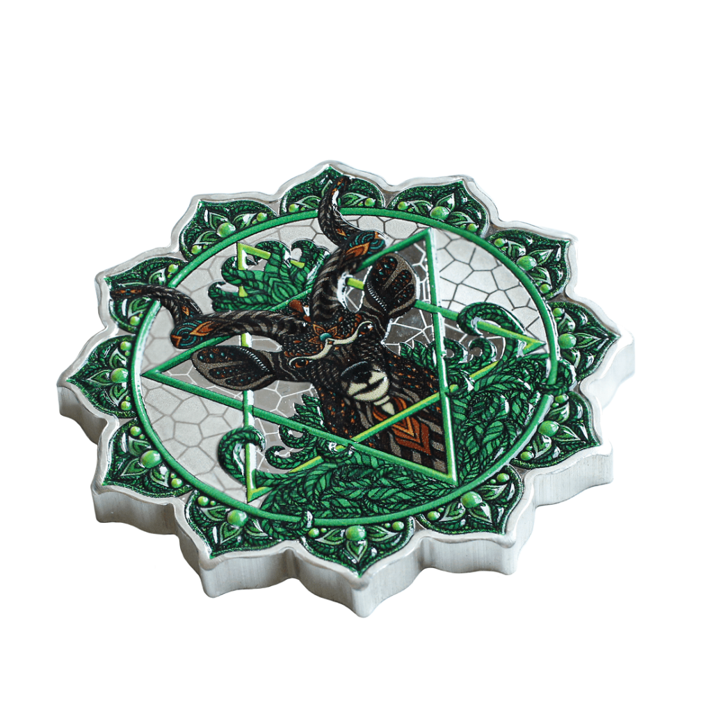 2022 Solomon Islands Antelope of the 4th Chakra 2oz Silver Colorized Coin