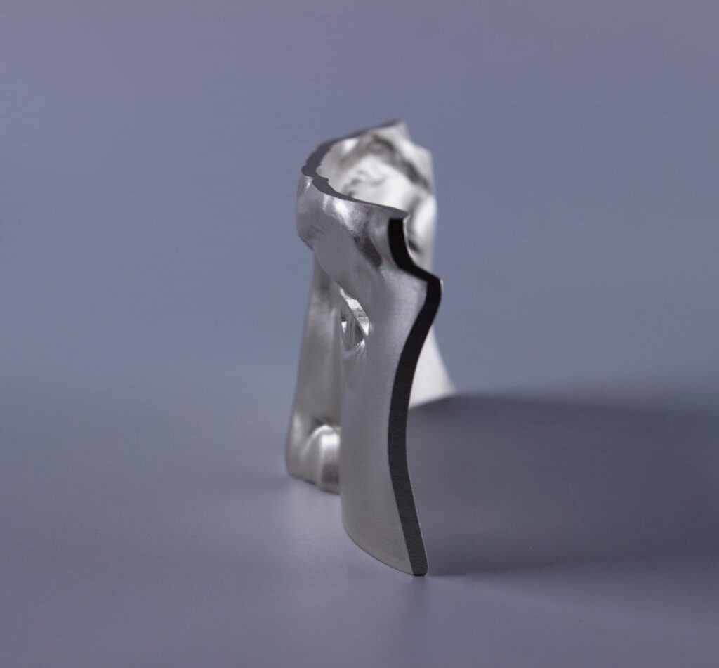 2022 South Korea Michaelangelo’s David Mask 2oz Silver Antiqued Stacker