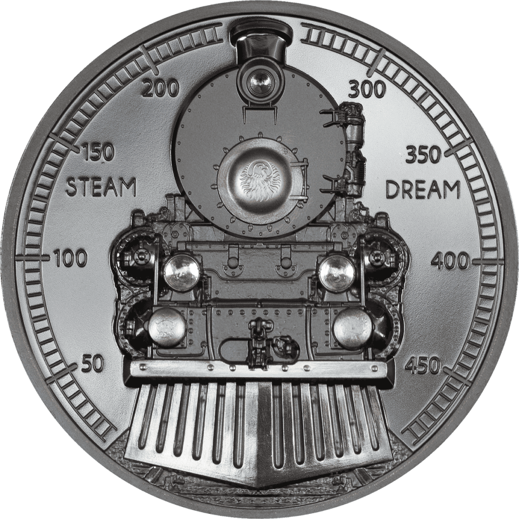2023 Cook Islands The Journey Steam Dream Train 2oz Silver Black Proof Coin