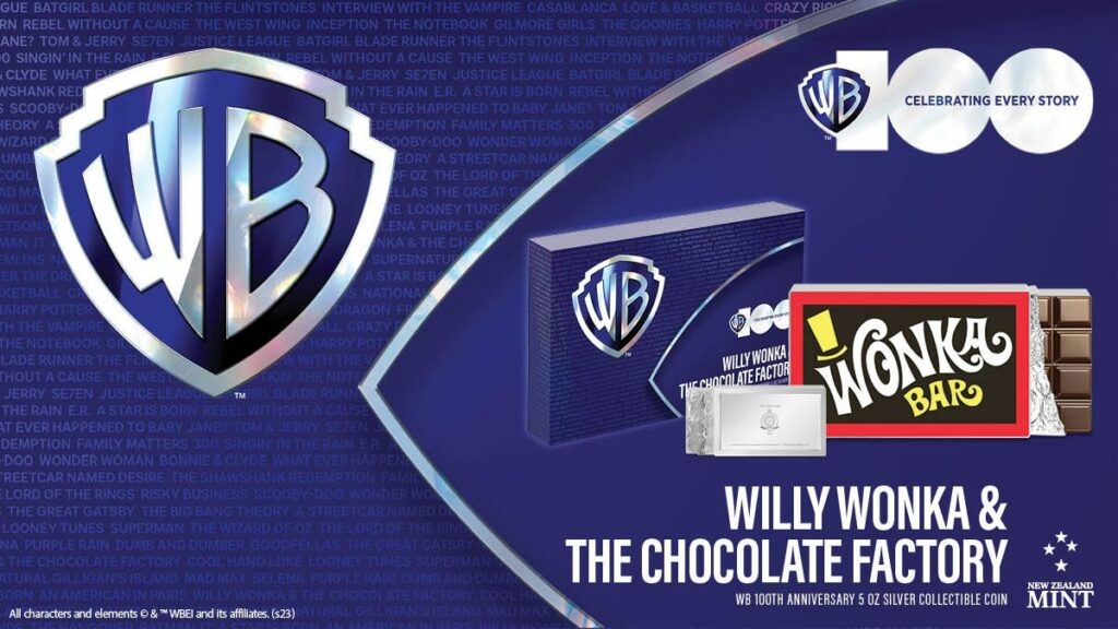 2023 Niue WB100 Willy Wonka & The Chocolate Factory 5oz Silver Proof Coin