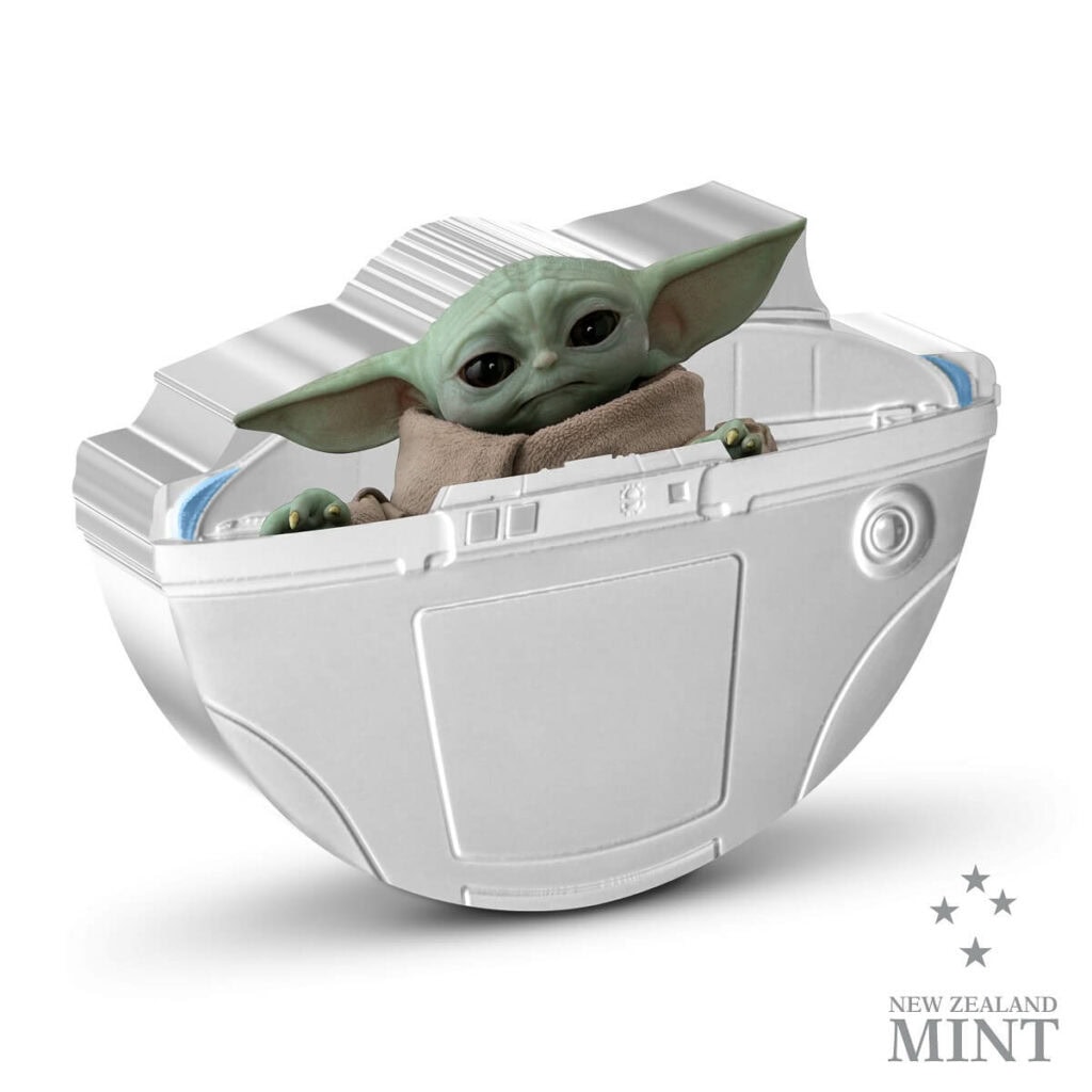 2023 Niue Star Wars The Mandalorian Grogu Pod 1oz Silver Colorized ...