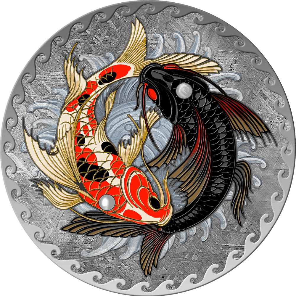 2023 Tokelau Meteorite Koi Fish 1oz Aletai Digitally Printed Proof-Like Coin