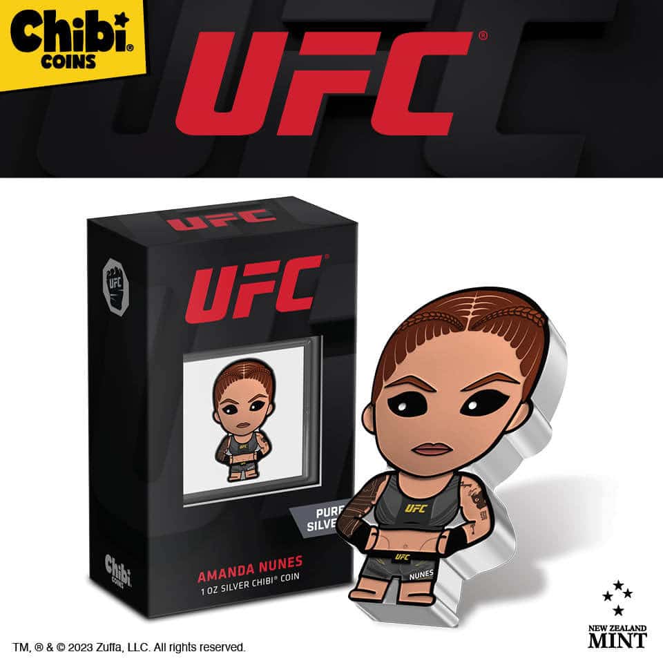2023 Niue UFC Amanda Nunes 1oz Silver Colorized Proof Chibi Coin
