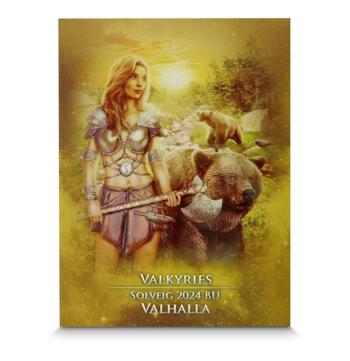 2024 Germania Valkyries Solveig Valhalla 1 oz Silver Gilded Coin