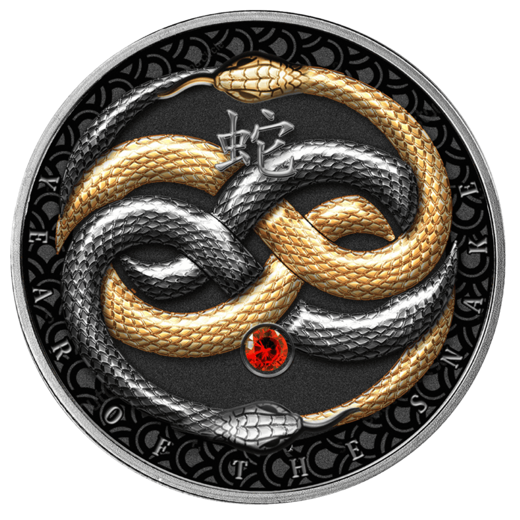 2025 Cameroon Year of the Snake 14.14 Gram Silver Black Proof Coin