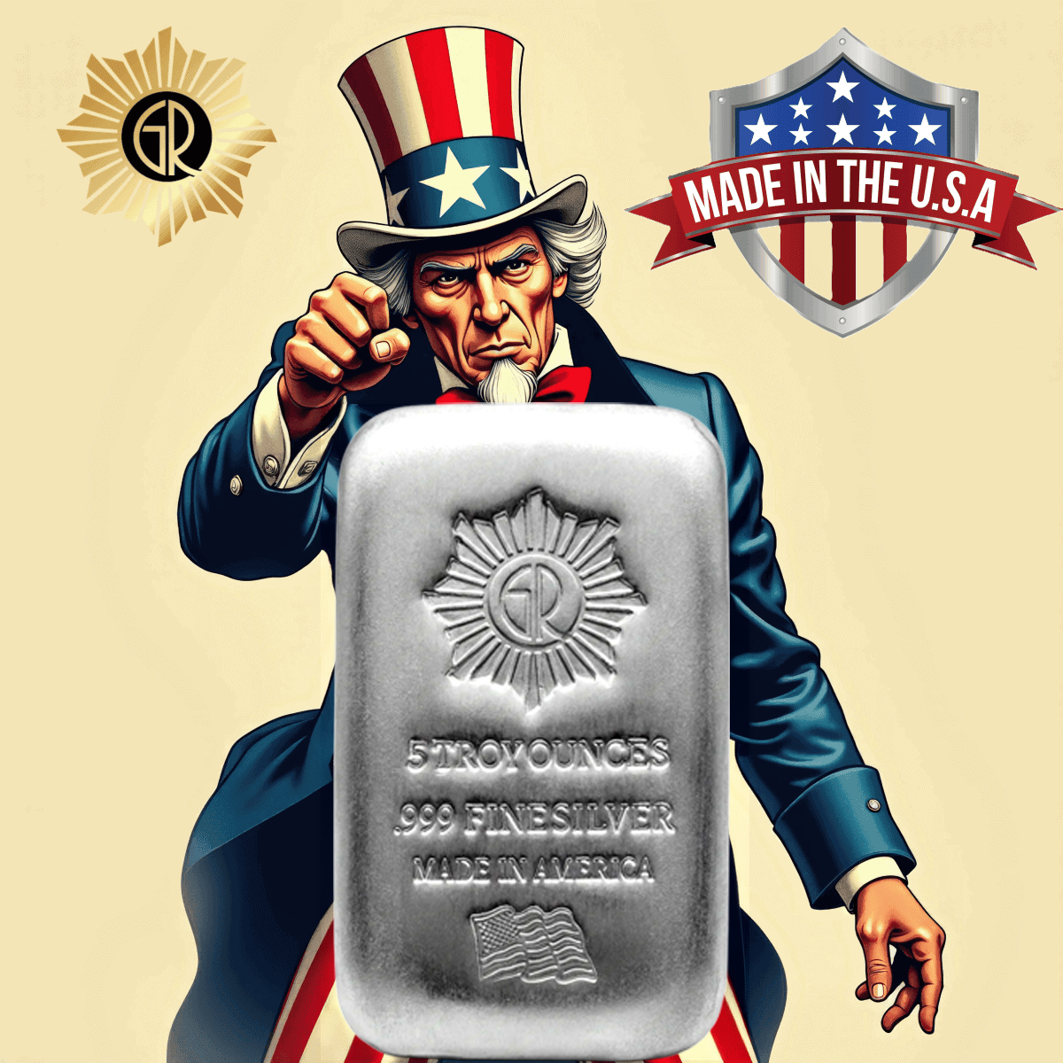 GR Reserve 5 oz Silver .999 Cast Bar