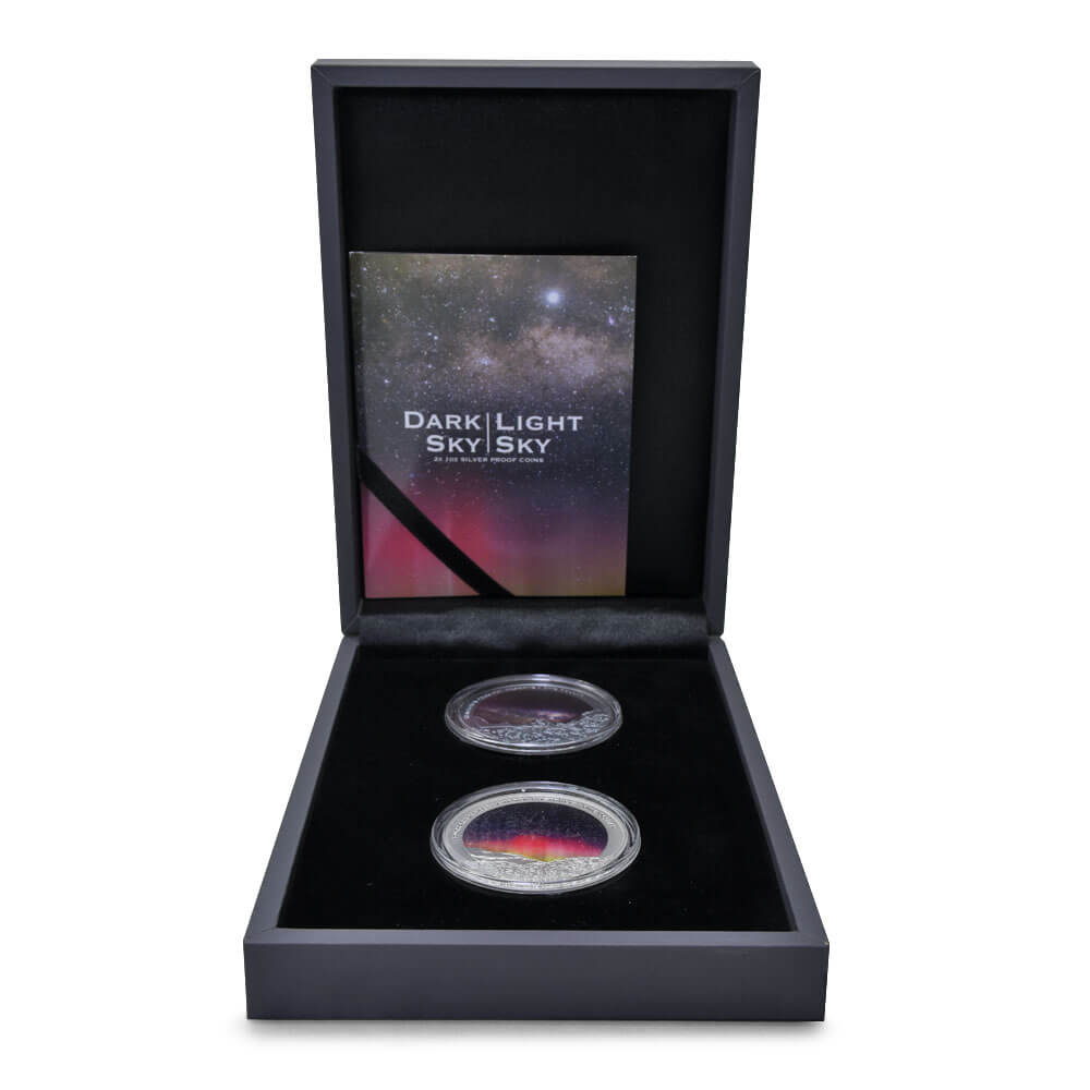 2024 New Zealand Dark Sky Light Sky 2 x 1 oz Silver Proof Colorized ...