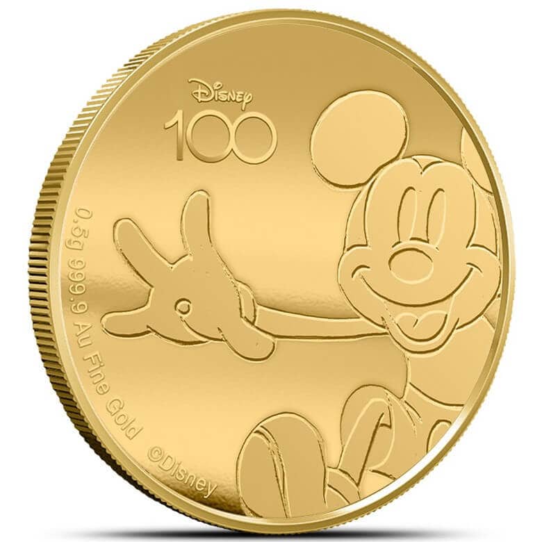 2023 Solomon Islands 100 Years of Wonder Mickey Mouse 1/2 Gram Gold ...