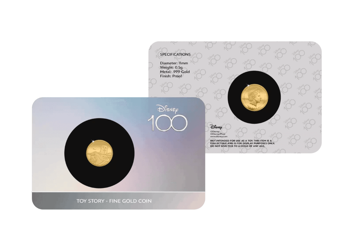 2023 Solomon Islands 100 Years of Wonder Toy Story Buzz 1/2 Gram Gold Coin