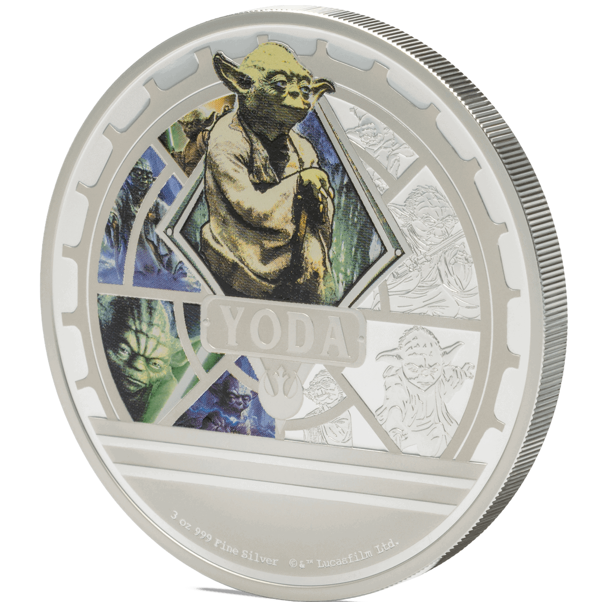 2024 Niue Star Wars Classic Yoda 3 oz Silver Colorized Proof Coin