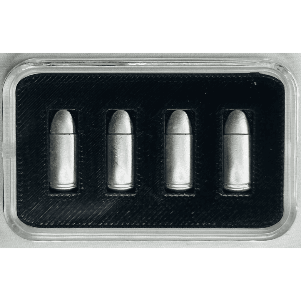 2024 Plata o Plomo Bullets Pack 4 Gram Silver Poured Bars in Holder ...