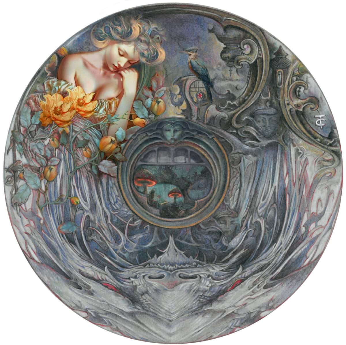 2025 Liberia Anamorphosis 10 oz Silver Colorized Coin (Mintage of 25)