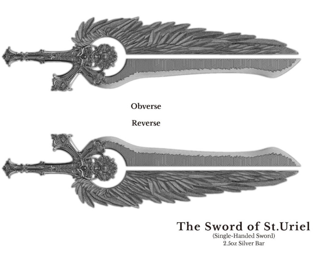 2025 South Korea Angel Sword of the St. Uriel 2.5 oz Silver Bar