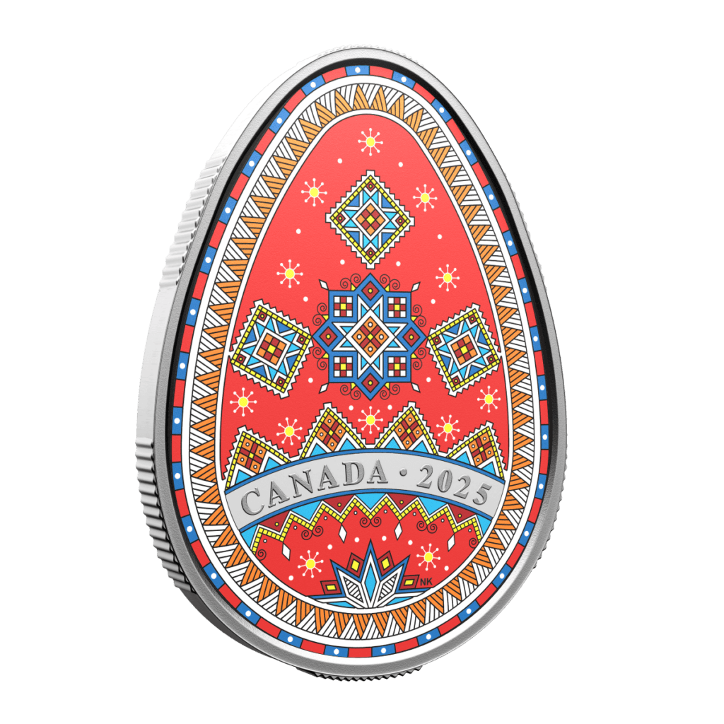 2025 Canada Pysanka Egg 1 oz Silver Colorized Proof Coin