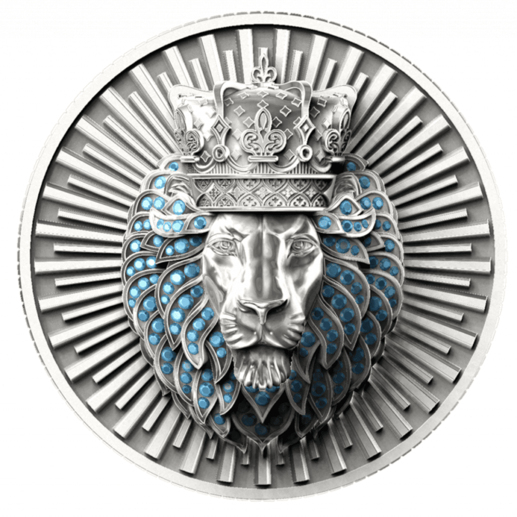 2025 Chad King of the Jungle 2 oz Silver 3D Printed High Relief Coin w ...