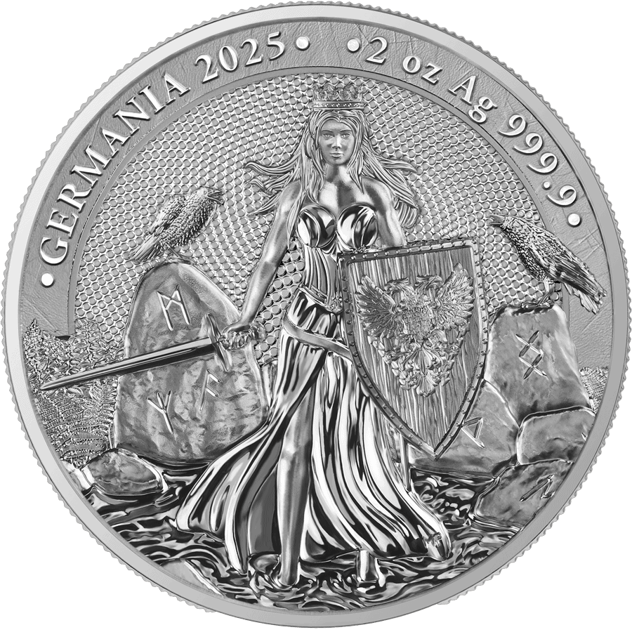2025 Germania Mint Lady Germania 2 oz Silver Bullion Coin