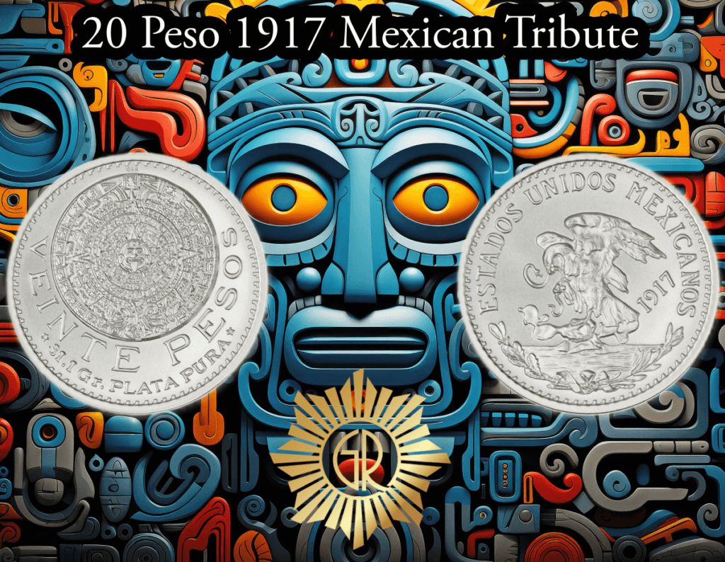 2025 Mexico 20 Pesos 1917 Mexican Tribute 1 oz Silver BU Round