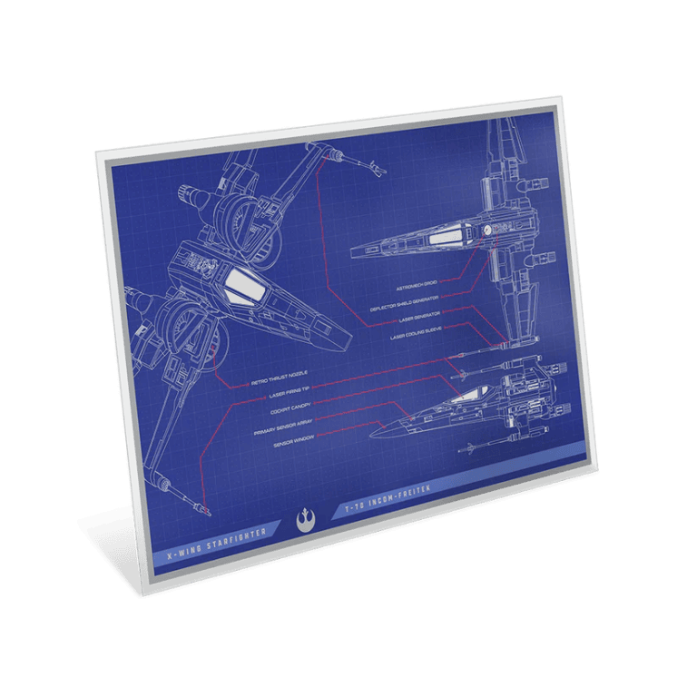 2025 Niue Star Wars X-Wing T-70 Blueprint 1 oz Silver Foil