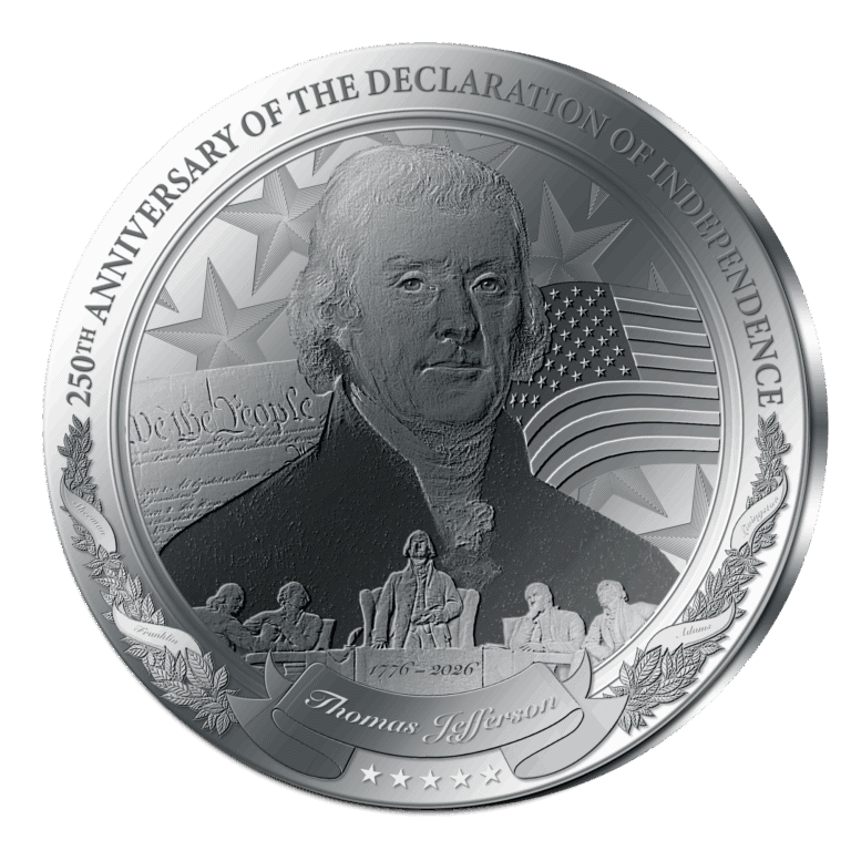 2026 Barbados Thomas Jefferson 1 oz Silver Coin