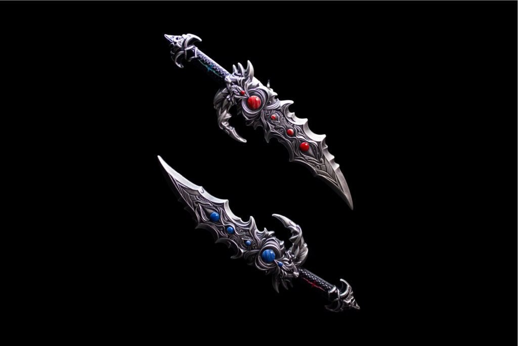 South Korea Twinfang Blades Blood & Frost 2 x 1oz Silver Medal
