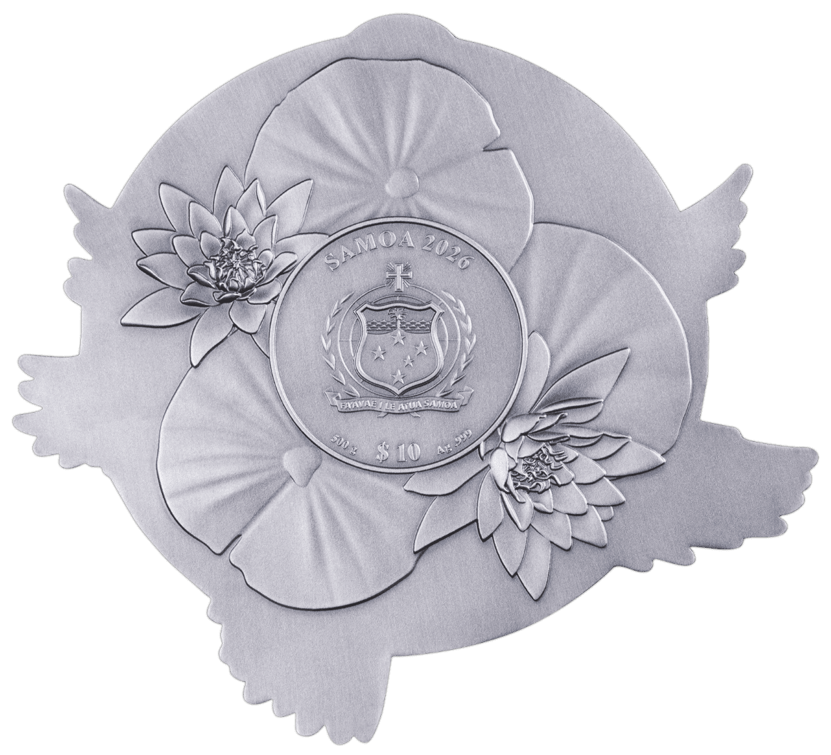 2025 Samoa Black & White Swan 500 Gram Silver Antiqued Coin