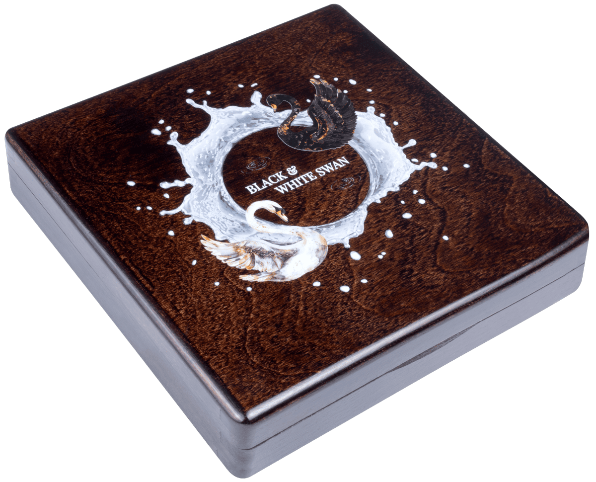 2025 Samoa Black & White Swan 500 Gram Silver Antiqued Coin