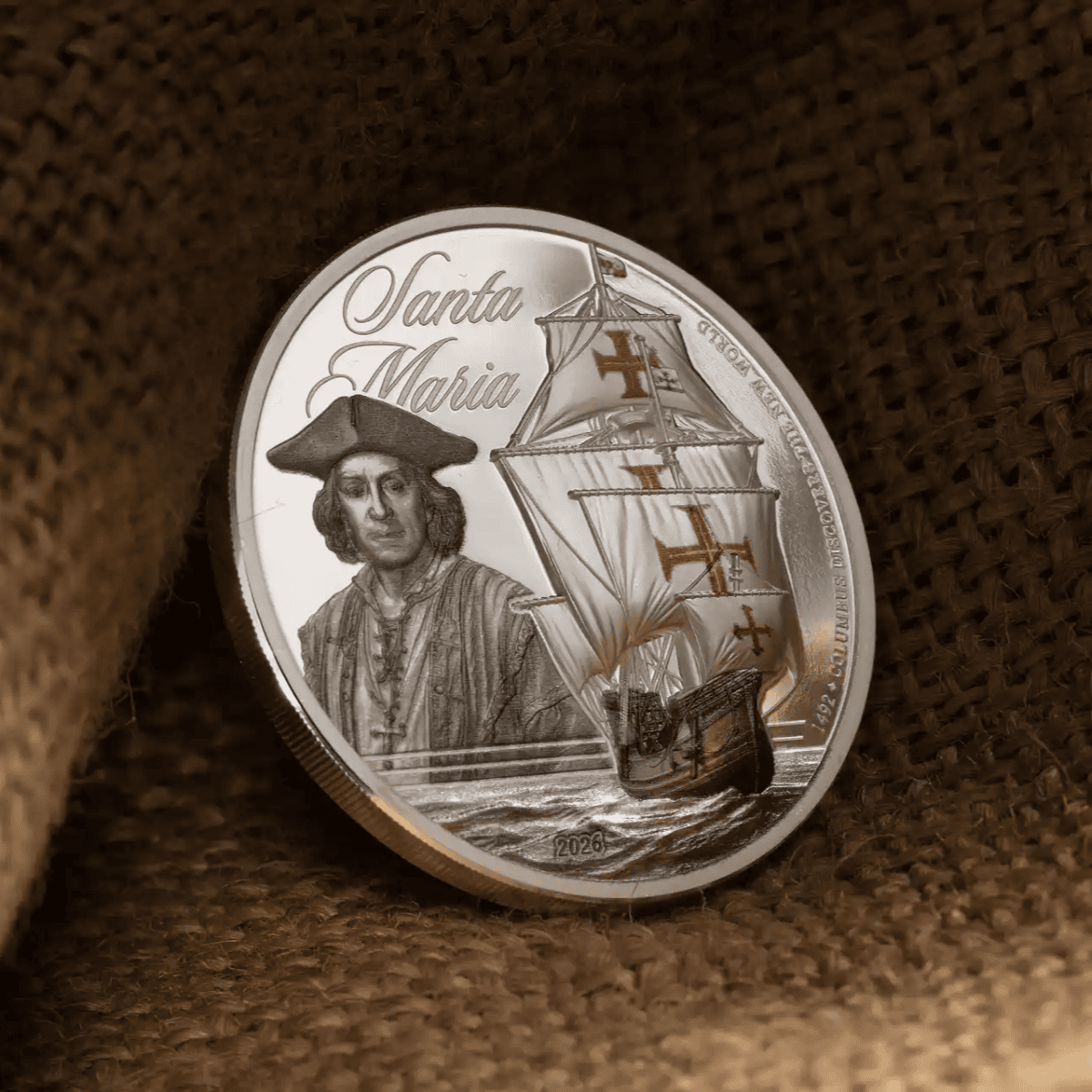 2026 Cook Islands Legends Santa Maria 1 oz Silver Coin