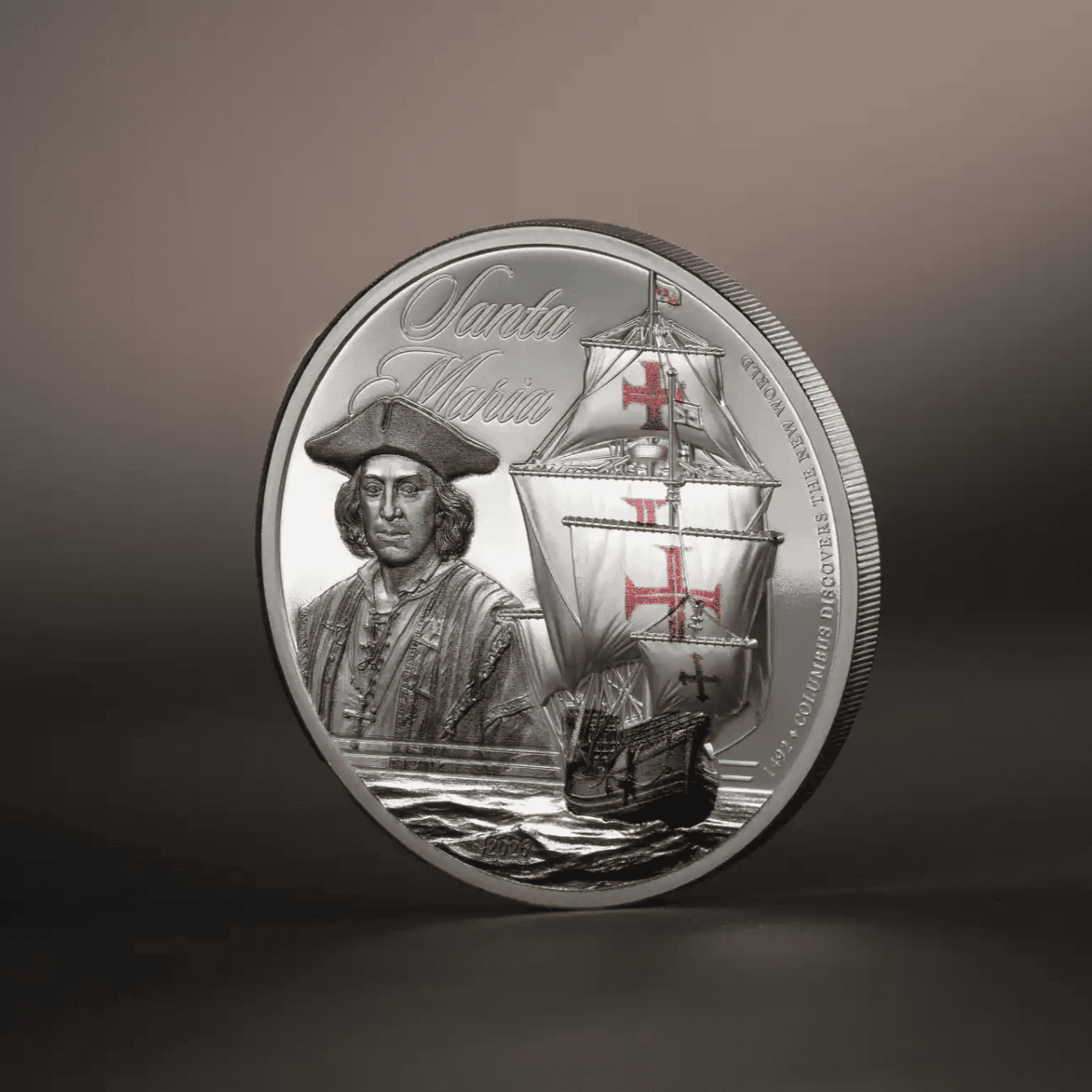 2026 Cook Islands Legends Santa Maria 1 oz Silver Coin