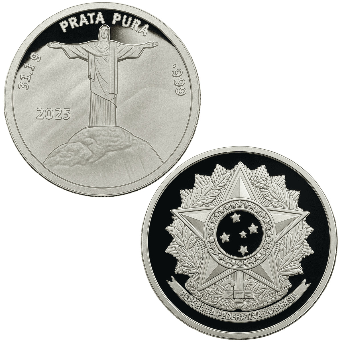 2025 Cristo Redentor 1 oz Silver Bullion Round