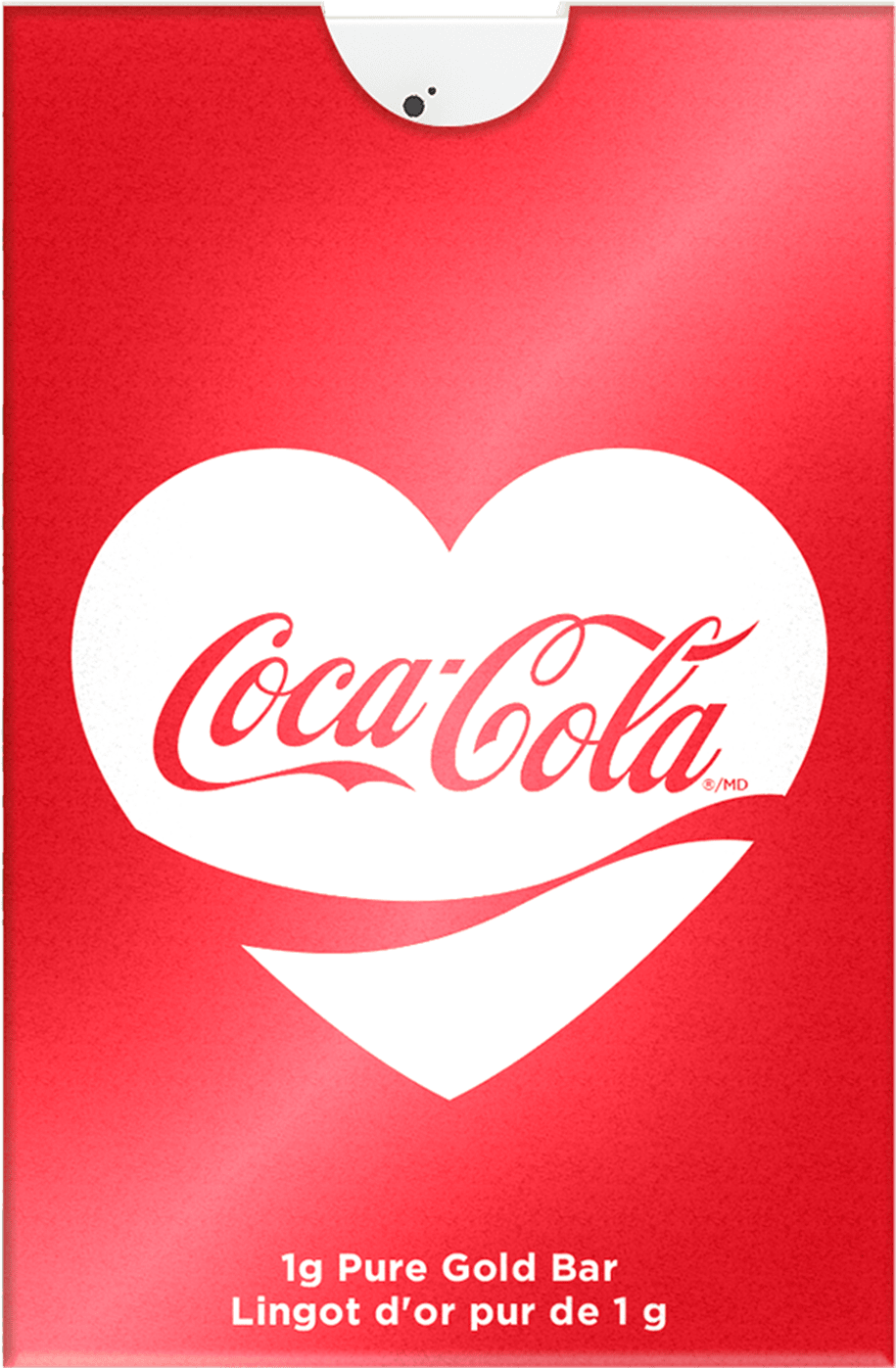 2026 PAMP Coca-Cola Valentine's Day Love 1 Gram Gold Bar