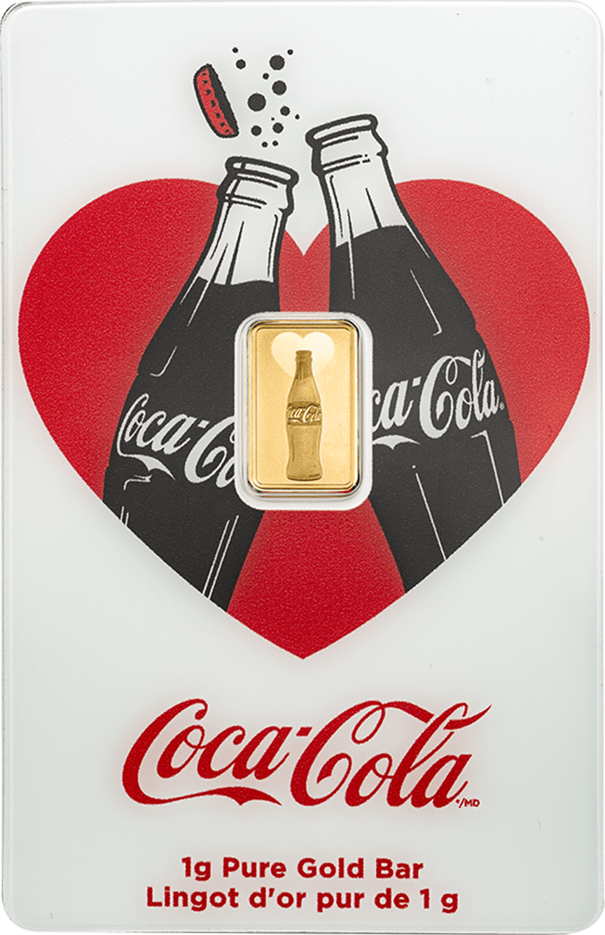 2026 PAMP Coca-Cola Valentine's Day Love 1 Gram Gold Bar
