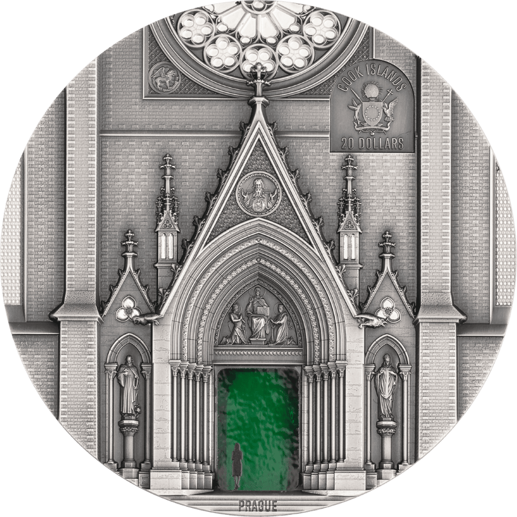 2026 Cook Islands Tiffany Art Portals Milan Prague 3 oz Silver Coin