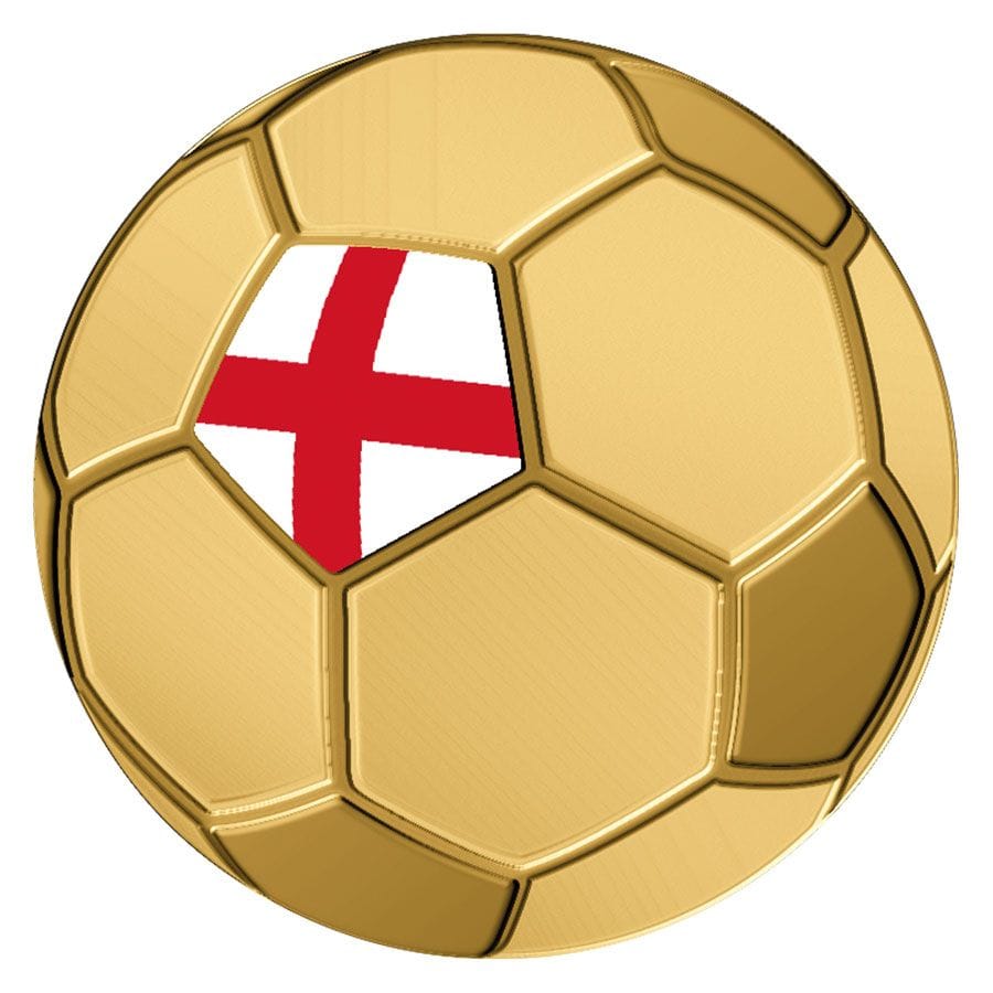 Chad Sport Icons Football England 1/1000 oz Gold Proof-Like Coin