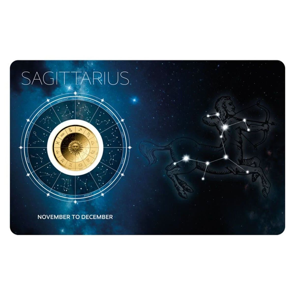 Chad Zodiac Sign Sagittarius 1/1000 oz Gold Proof-Like Coin